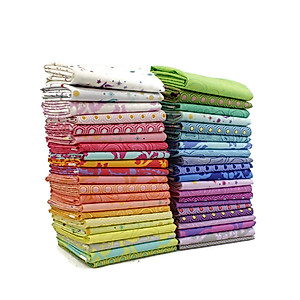 True Colors 2020 Fat Eighth Bundle (39 Pieces) by Tula Pink for Free Spirit 9 x 21 inches (22.86 cm x 53.34 cm) Fabric cuts DIY Quilt Fabric