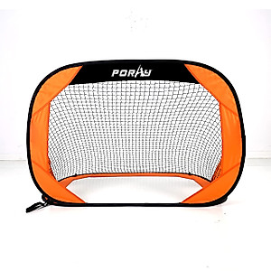 porayhut 4FT Pop Up Kids Soccer Goal and Ball Sets Portable Soccer Net for Training Easy Assembly with Compact Carrying Bag Gift Idea for Toddlers with Pump and 8 Stakes