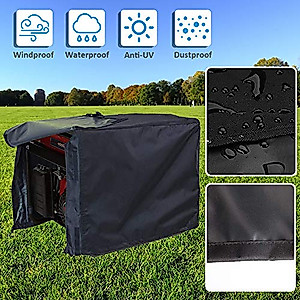 Generator Cover Heavy Duty Waterproof Mayhour Outdoor Universal Fit UV Rain Shelter Durable Generator Covers Box Portable All Weather Protection 5000-10,000 Watt Extra Large Black (32x24x24in)