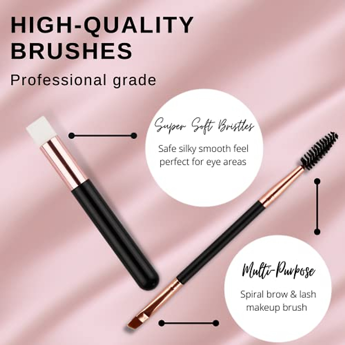 Lash Shampoo for Lash Extensions Kit - Cleaning Brush & Mascara Wand - Sensitive Foaming Eyelash Extension Cleanser Eye Makeup Remover - Paraben, Sulfate, Oil Free - Salon & Home Use (60ml/ 2fl Oz)