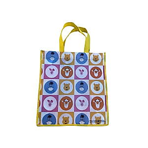 Winnie the Pooh, Tigger, Piglet, and Eeyore Large Reusable Tote Bag Mullticolored