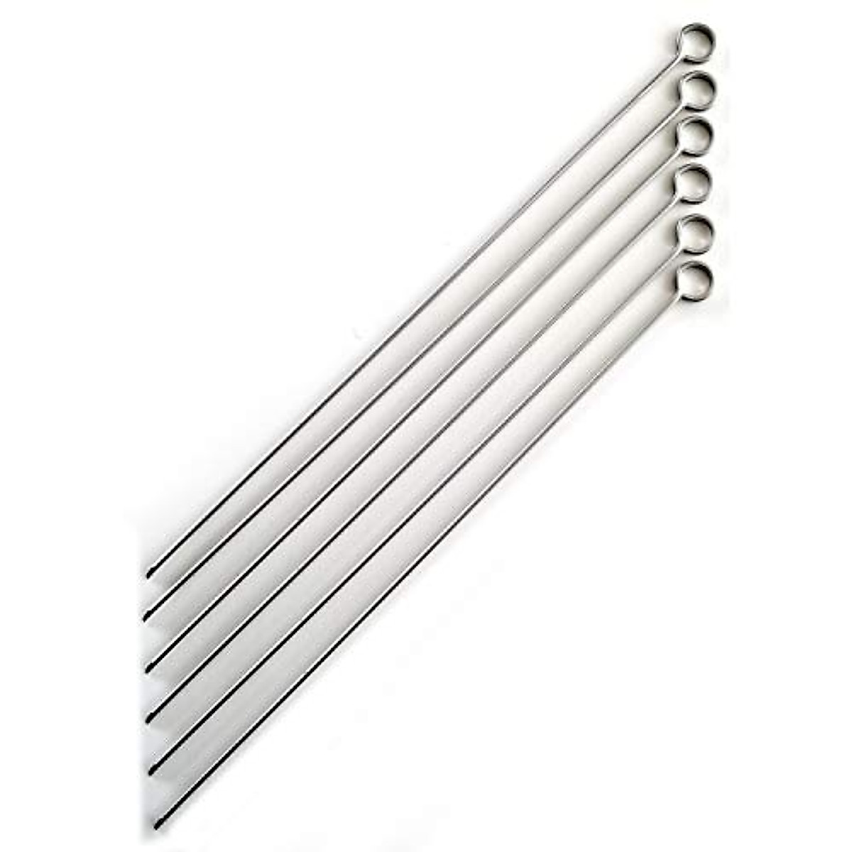 Norpro Stainless Steel 14-Inch Skewers, Set of 6, Silver