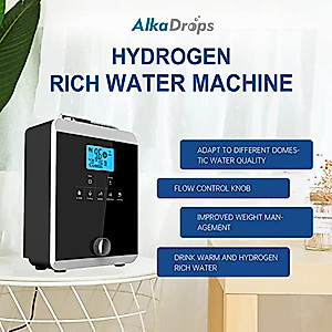 Water Ionizer and Water Purifier Machine,PH 3-11 Alkaline Acid Water Machine,Up to -800mV ORP, 8000 Liters Per Filter,11 Plate Electrode,Regulation Valve to Control PH and ORP/Auto-Cleaning