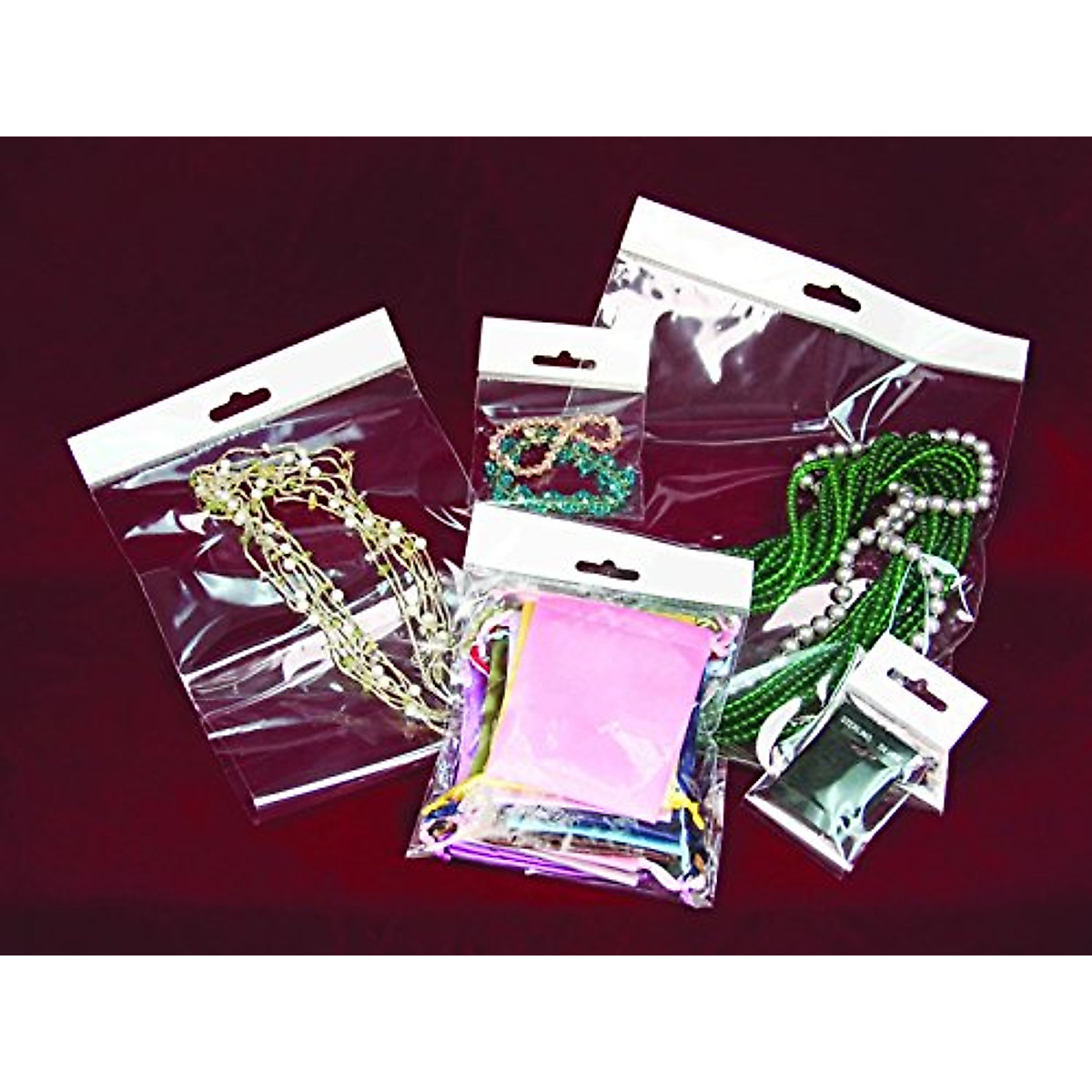 888 Display® - 200 Bags of Ultra Clear Treat, Bakery, Candle, soap, Cookie Bags w/Adhesive Seal (4"x6" - 200 Count, Ultra Clear w/Hanging Header)