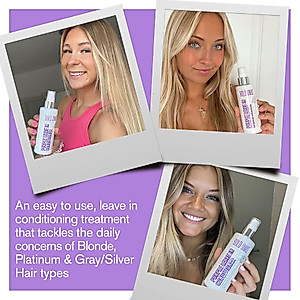 BOLD UNIQ Purple Leave In Conditioner for Dry & Damaged Blonde, Platinum & Gray/Silver Hair. Light Toning, Hydrating & Detangling. Peta-approved, Vegan & Cruelty-Free. Sulfate & Paraben Free.