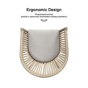 PURPLE LEAF 7 Pieces Outdoor Dining Set with Patio Aluminium Dining Table and Wicker Rattan Chairs Modern Furniture Cushions Sets for Backyard Indoor Decor Kitchen Champagne