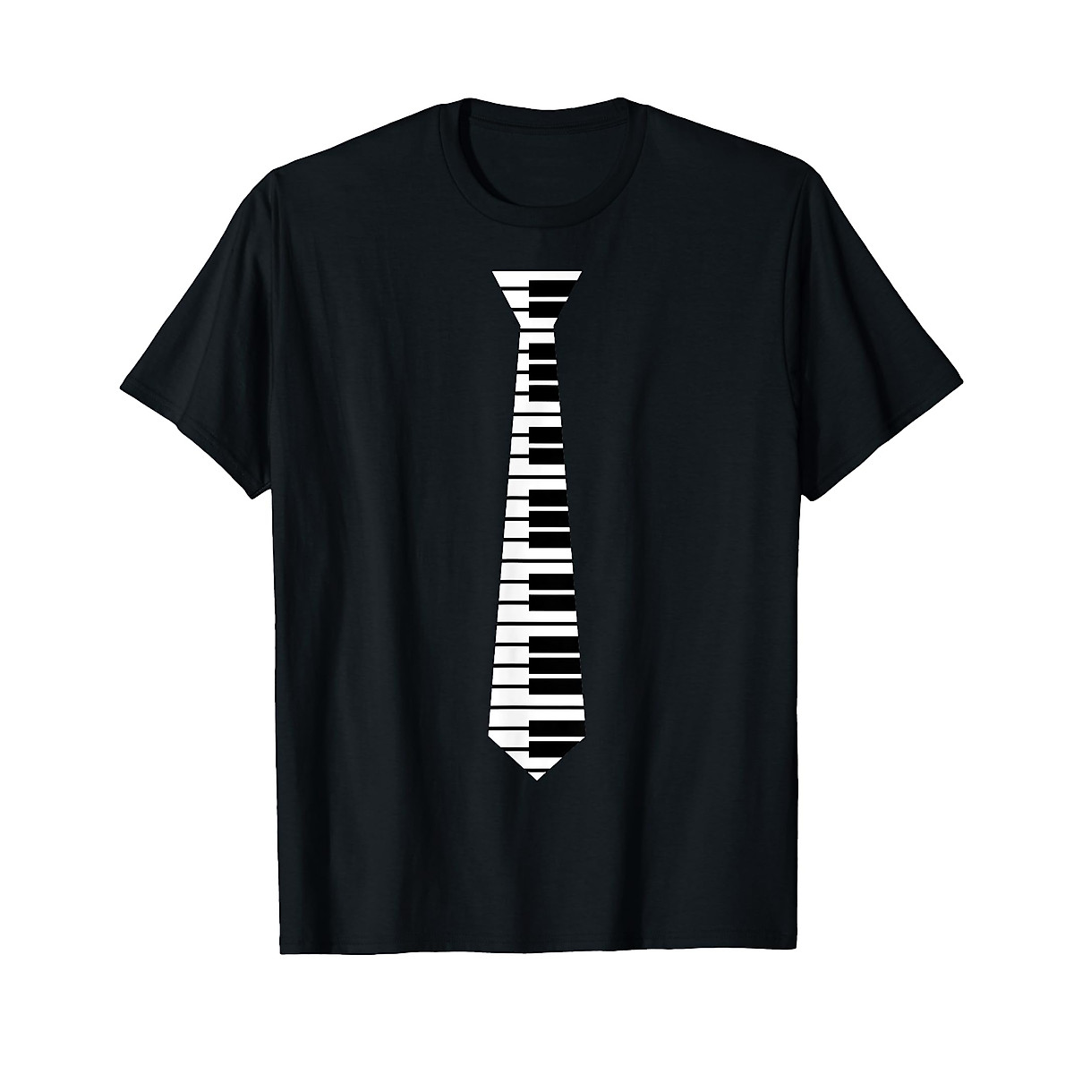 Piano Neck Tie Funny Humorous Keyboard Music Player Fun Gift T-Shirt