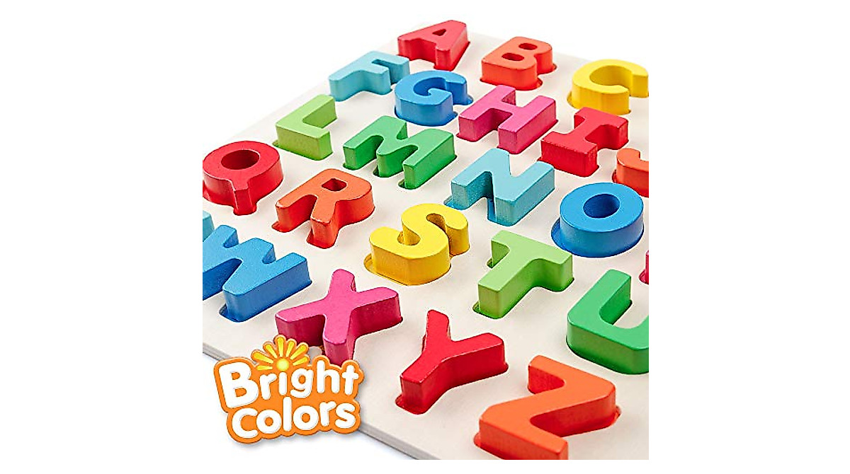 Coogam Wooden Alphabet Puzzle - Fun Learning for Kids