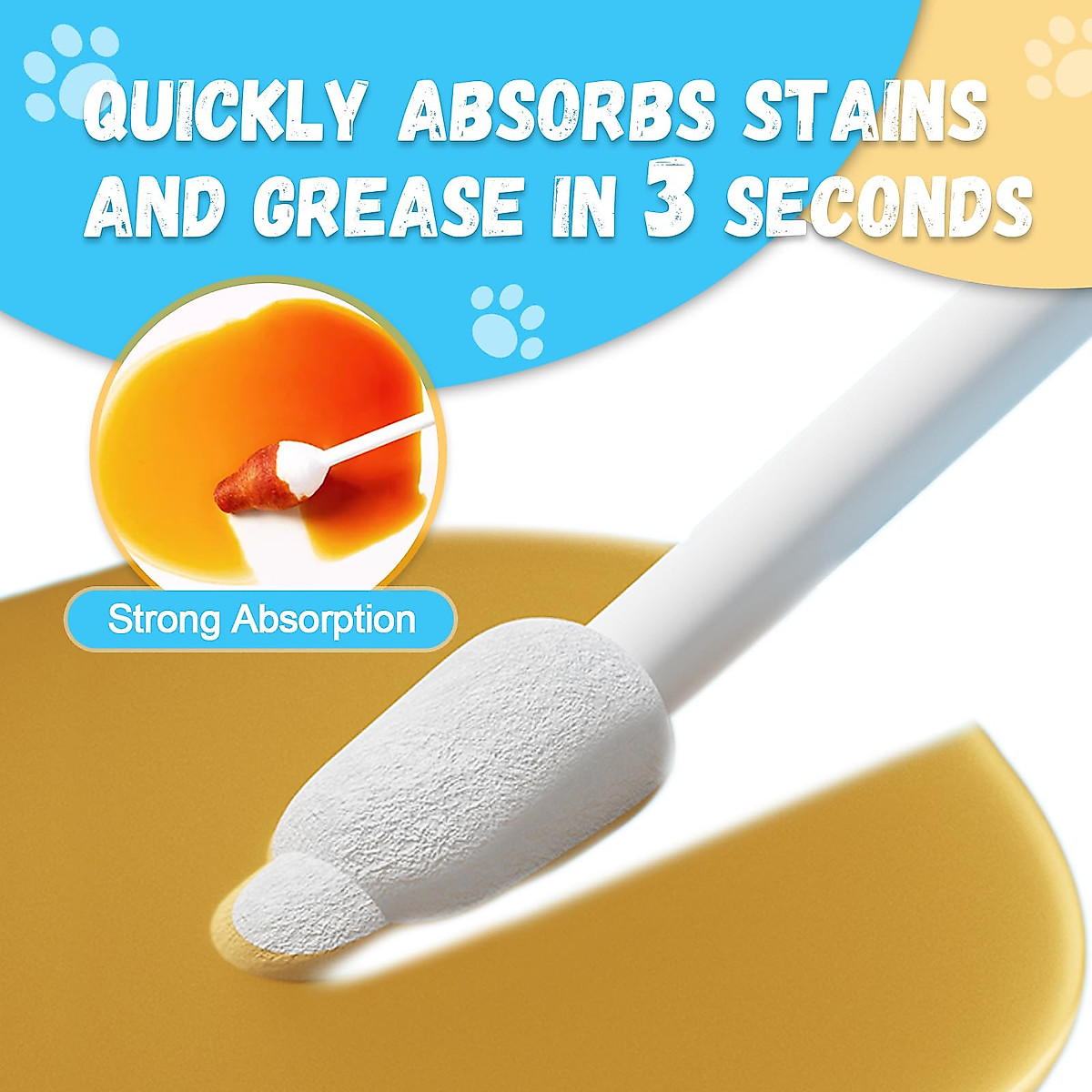 Dog Ear Cleaner dog ear infection treatment Gourd-shaped swabs prevent accidental injury to the ear canal for safer cleaning of your pet's ears. Specifically designed for dogs and cats, L 56 Pcs