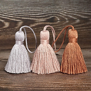 amokk Cute Chunky Bookmark Tassels with Cord Loop for Home Decor Tassels for Jewelry Making, Bookmark, DIY Craft - 5.31 in Length 14 Pieces (Multi)