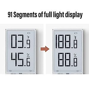 Dpofirs 1.9in Electronic Ink Display, Electronic Ink Screen with 180° Viewing Angle, SPI Interface, Support Partial Refreshness, for Temperature Humidity Meters