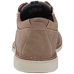 Nunn Bush Men's Otto Plain Toe Knit Oxford Lace Up with Lightweight Sole, Taupe, 12 Wide