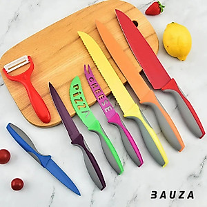 Kitchen Knife Set,High Carbon Stainless Steel Chef Knife Set with Handle,Ultra Sharp Kitchen Knife 6 Knife Set - Kitchen Knife Set Chef Knife Block Stainless Steel Cutting Sets Black Ceramic