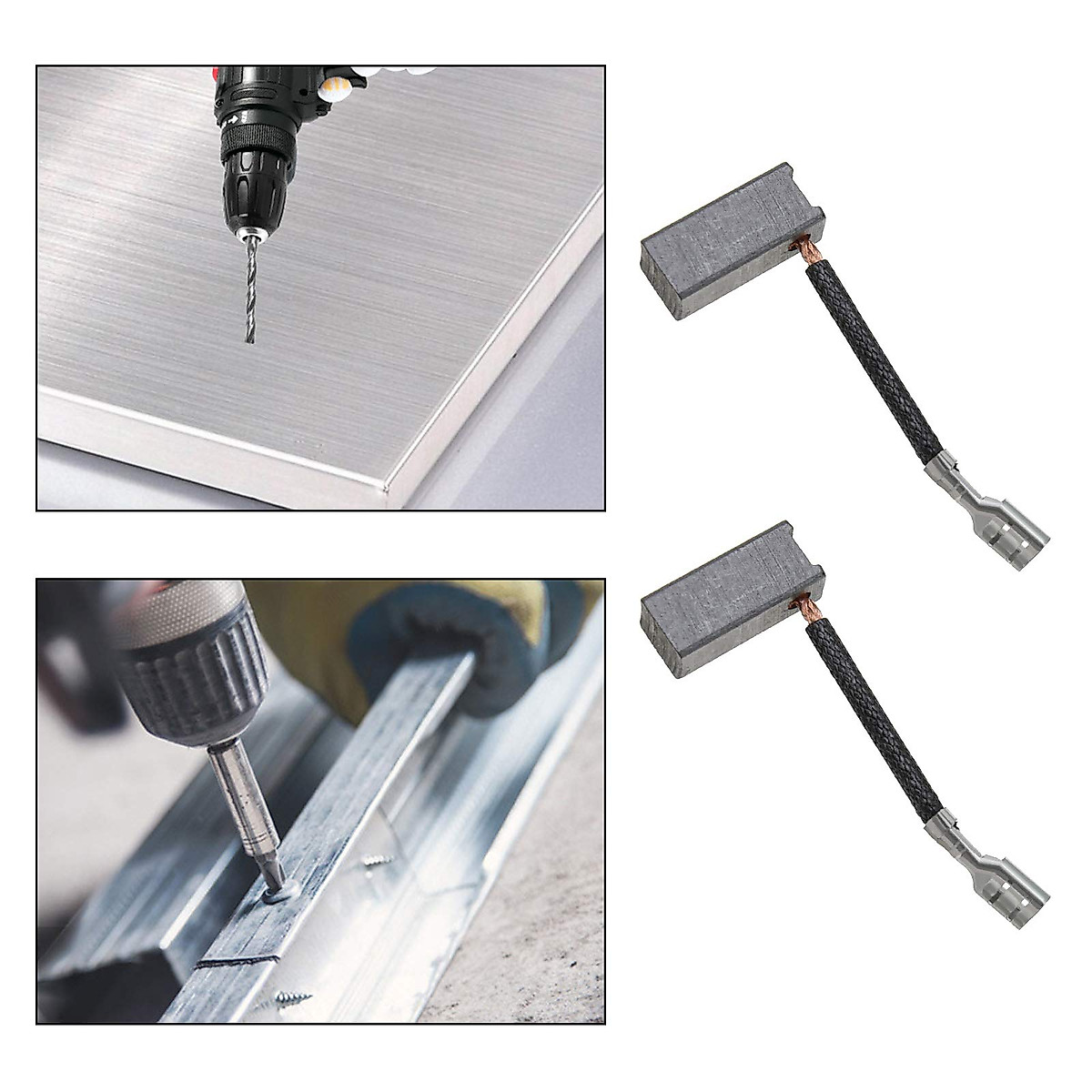 SING F LTD 1617014142 Carbon Brushes 15% Copper Powder Compatible with Bosch Rotary Hammer Drill Power Tools 18.2x7.8x7mm Pack of 4