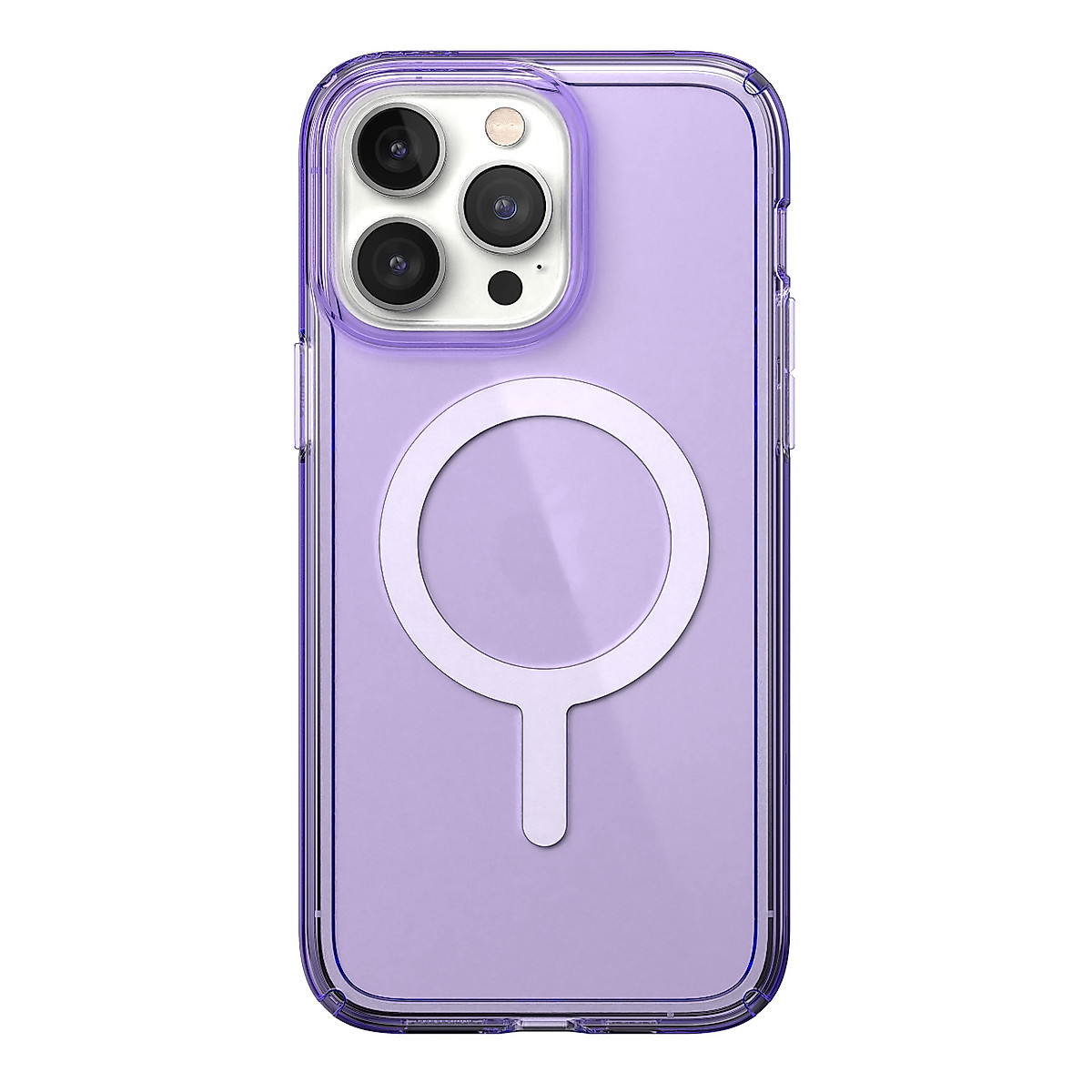 Speck Clear iPhone 14 Pro Max Case - Slim, Built for MagSafe, Scratch Resistant & Drop Protection Clear Phone Case - Anti-Yellowing - 6.7" iPhone 14 Pro Max Case - Amethyst Purple GemShell