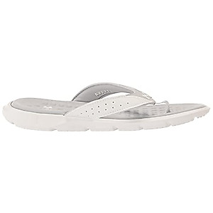 Under Armour Men's Ignite Pro Flip Flop, (100) White / Halo Gray / White, 9, US