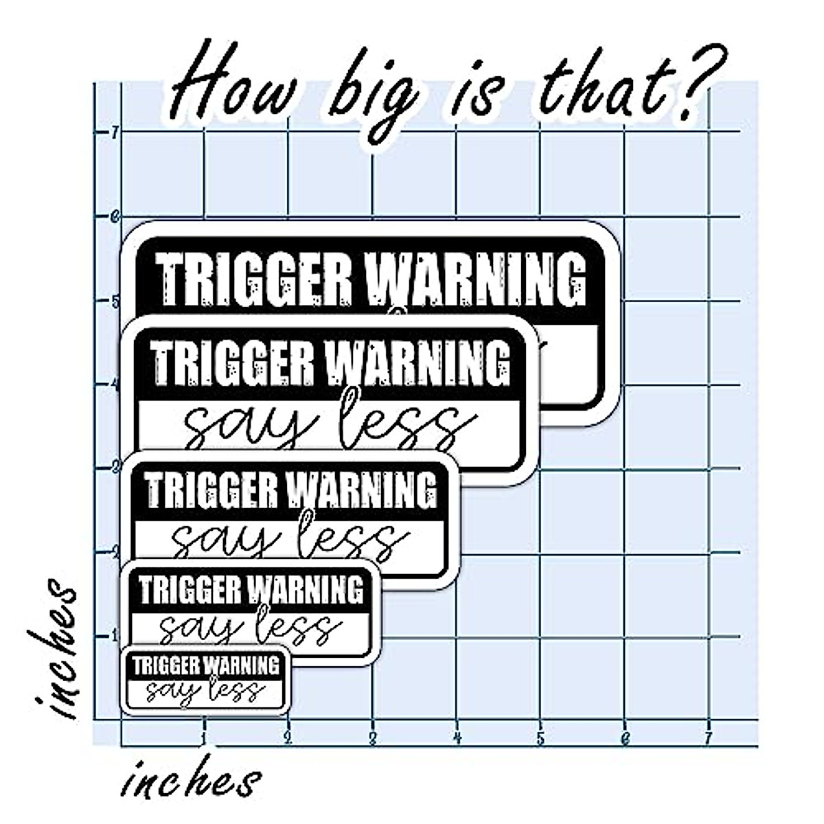 Akira Trigger Warning Stickers, Say Less Smut Stickers, Vinyl Decal Bookish Stickers For Laptops, Car Window Truck, Phone Cases, Water Bottles, Skateboards, Helmets, Kindle Stickers, Best Gifts Idea