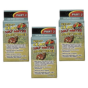 (3 Pack) Zoo Med Hermit Crab Salt Water Conditioner, 2.25-Ounce Each