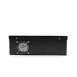 Heavy Duty Steel 18" x 18" x 5" DVR/PC Security Lock box with 16 Gauge steel walls, Exhaust Fan, Great electonics lock box for stores, gyms, classrooms, and any public place (BLACK, 15" x15"x5")