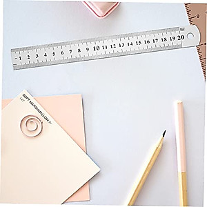 MAGICLULU 3pcs Steel Ruler 30cm Ruler Sewing Straight Ruler Clear Ruler Small Ruler Stainless Steel Scale Ruler Student Machinist Ruler Portable Rulers Measuring Ruler Office Double Sided