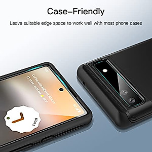 JETech Screen Protector for Google Pixel 6a 6.1-Inch with Camera Lens Protector, Easy Installation Tool, Fingerprint Compatible, Tempered Glass Film, HD Clear, 2-Pack Each
