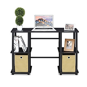 FURINNO Turn-N-Tube Computer Desk, Espresso