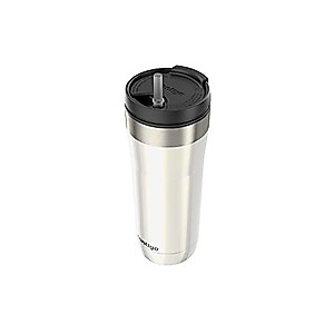 Contigo Uptown Dual-Sip Stainless Steel Tumbler with Leakproof Lid, Insulated Body Keeps Drinks Hot & Cold for Hours, Sip Cold Drinks Through Straw & Hot Drinks Through Spout, 24oz Sunbeam Gold