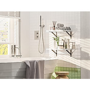 SUPERJARE Wall Mounted Floating Shelves, Set of 2, Wide Display Ledges, 11.8 Inch Deep, Large Storage Rack for Room/Kitchen/Office - White