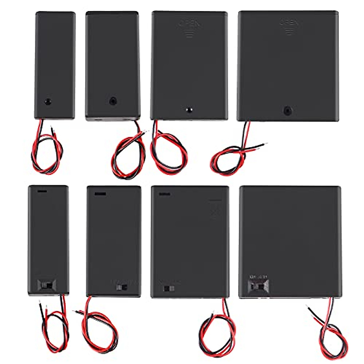 ACEIRMC AA Battery Holder with Switch and Cover: Single AA Battery Holder with Cover, 2 AA Battery Holder with Switch, 3 AA Battery Holder, 4 AA Battery Holder with Leads and Wires