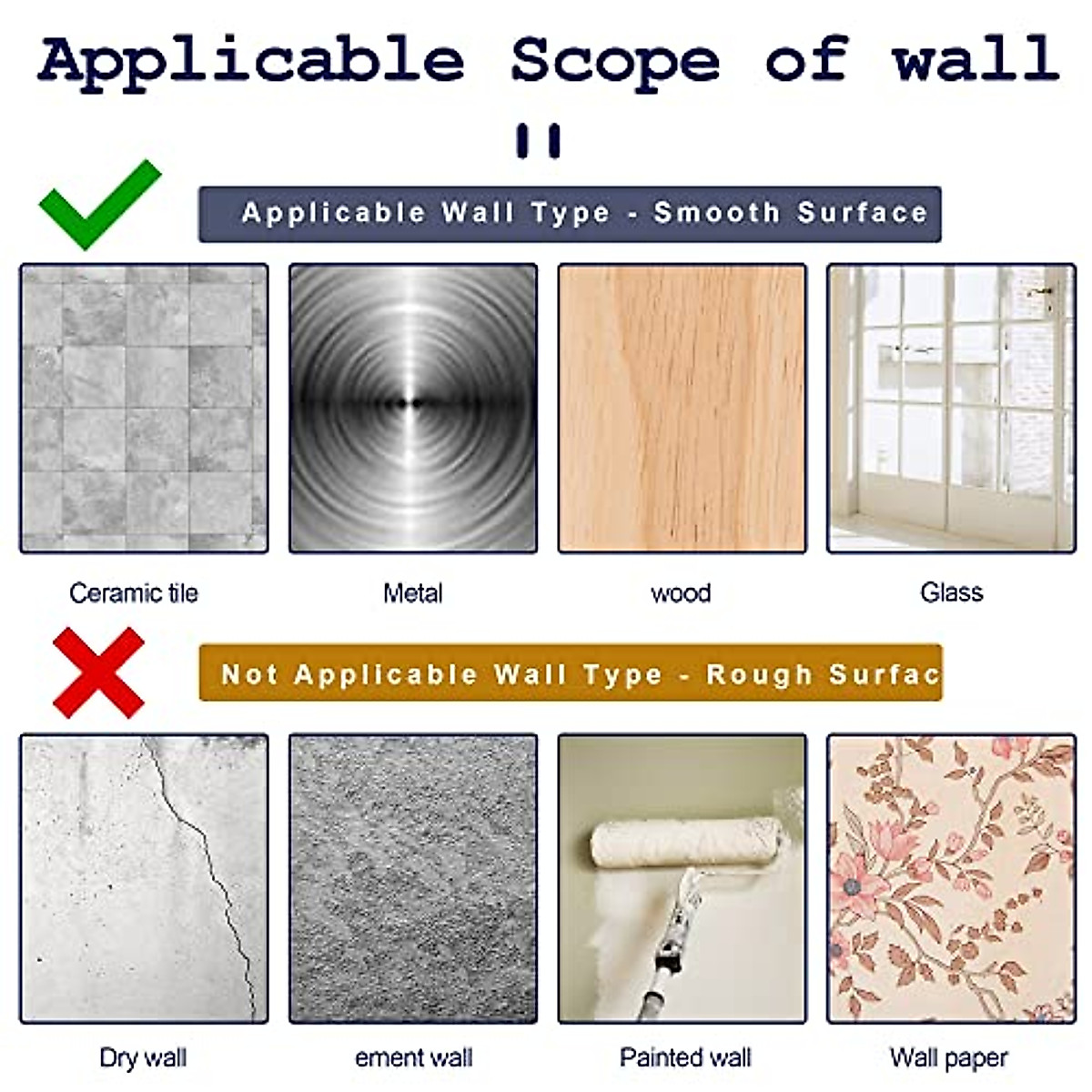 8PCS No Drill Curtain Rod Brackets No Drilling Self Adhesive Curtain Rod Holder Hooks Nail Free Adjustable Curtain Rod Hooks Curtain Hangers for Bathroom Kitchen Home Bathroom and Hotel (Transparent)