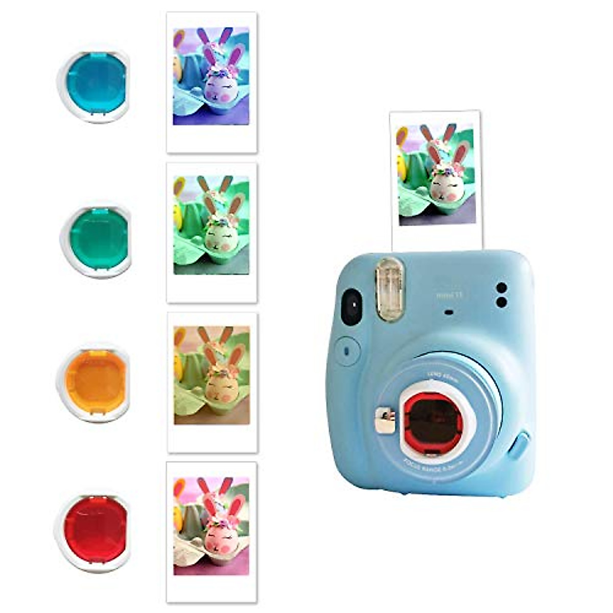 Leebotree Instant Camera Accessories Compatible with Fujifilm Instax Mini 11 Instant Film Camera Include Case/Album/Wall Hang Frames/Film Frames/Border Stickers/Corner Stickers (Lilac Purple)