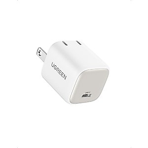 UGREEN 30W USB C Charger, Nexode Foldable GaN PPS Compact Fast Wall Charger Block, USB-C Power Adapter for iPhone 15 Pro Max/14/13, Galaxy S23 Ultra, Google Pixel 7, MacBook Air, iPad Pro (White)