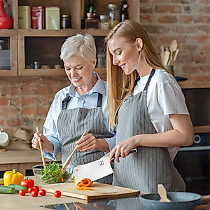 imarku 7 inch Meat Cleaver and 3.5 Inch Paring Knife, Japanese Stainless Steel Sharp Kitchen Knife with Ergonomic Handle, Best Knives Choice for Thanksgiving, Christmas Gifts