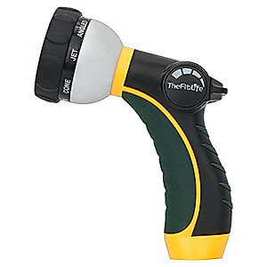 TheFitLife Garden Hose Nozzle Spray, Water Nozzle with 8 Adjustable Watering Patterns,Cleaning, Slip and Impact Resistant for Watering Plants, Pets Bathing and Car Washing