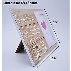 NZY Happy 50th Wedding Anniversary for Mom and Dad Parents - Picture Frame Gift- For All That You're Been to Us, For All That You've Done for Us-Fifty Years of Marriage Gift - Photo Frame Gift