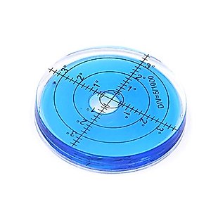 Chiloskit 66mm Bullseye Spirit Level Round Bubble Spirit Leveler Tool Rv Appliances,Accuracy 30' /2mm (Blue)