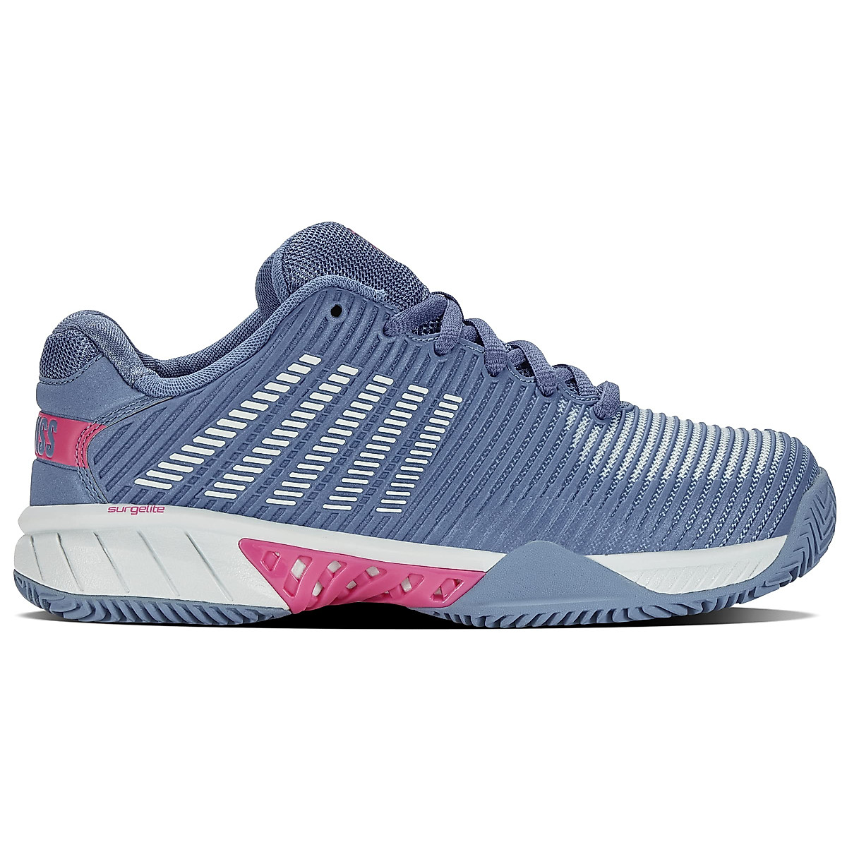 K-Swiss Women's Hypercourt Express 2 HB Tennis Shoe, Infinity/Blue Blush/Carmine Rose, 10 M