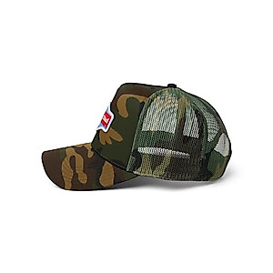 Happy Dad Trucker Hat, Camo, Trendy Mens Hats with Breathable Mesh Back, Adjustable Snap Closure, Birthday Gifts for Men and Women, Snapback Cap