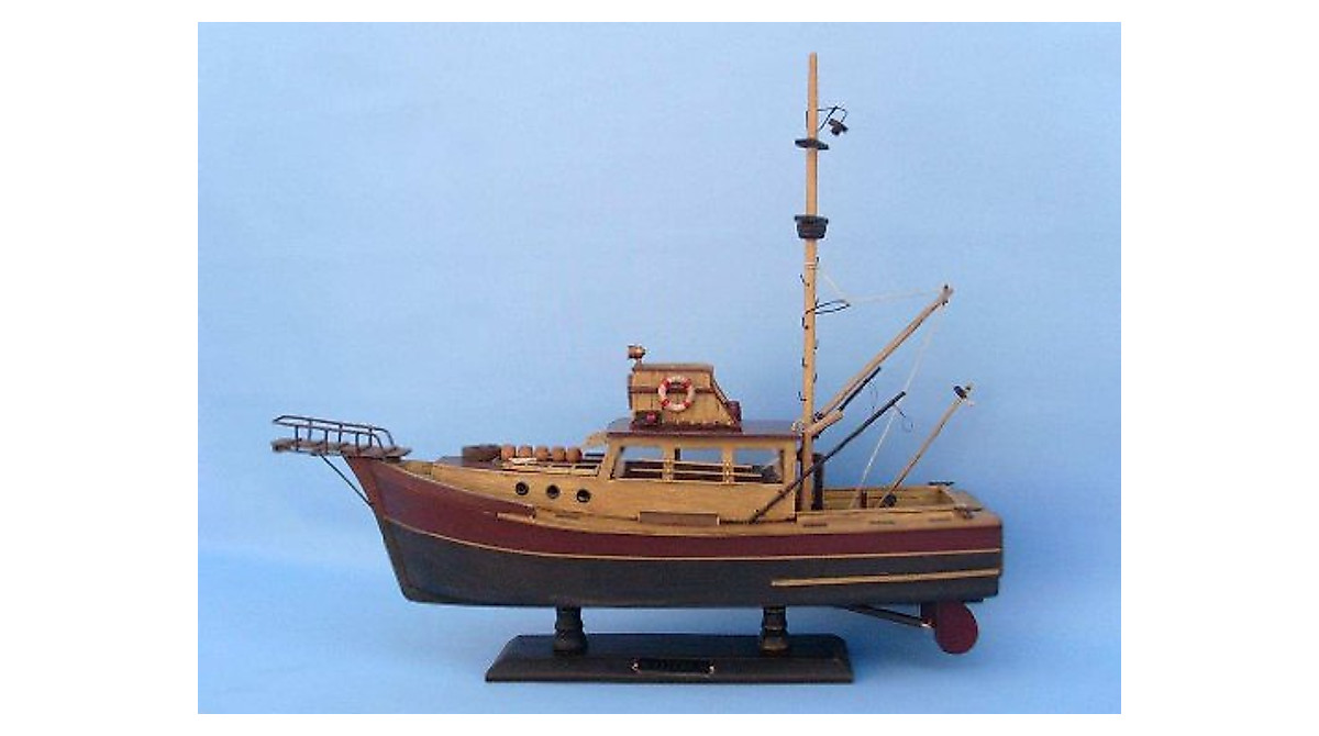 Hampton Nautical Jaws Orca Fishing Boat - Handcrafted Model