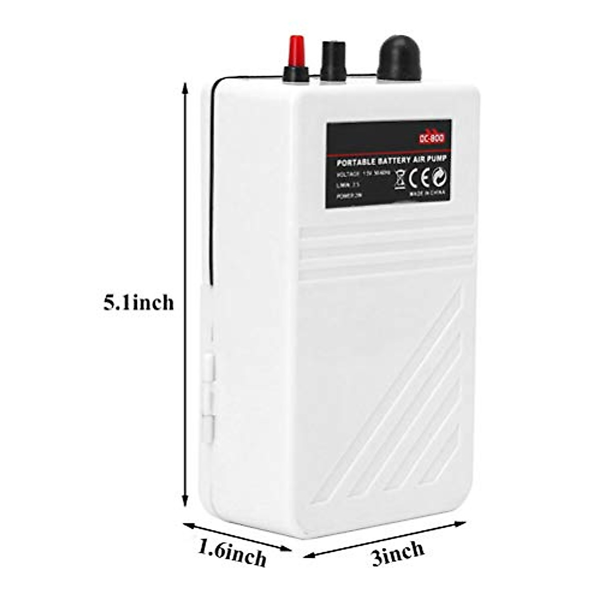 White Battery Oxygen Pump Aquarium, Odowalker Oxygen Pump Fish Tank Oxygen Pump Aquarium XILONG DC800 Silent Battery Air Making Machine