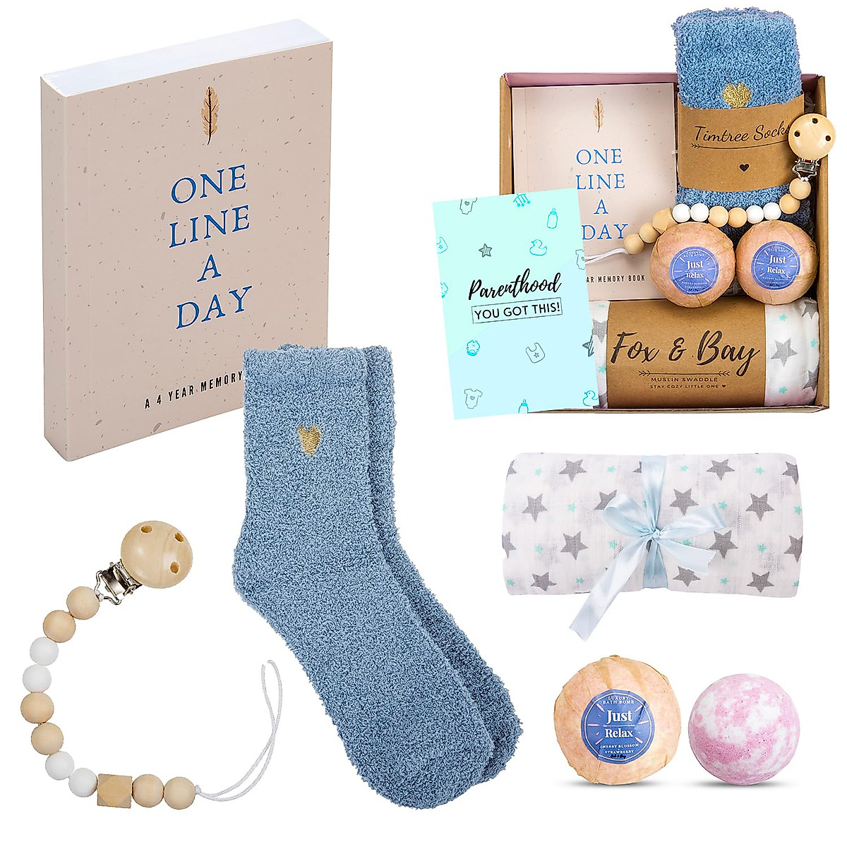 Becta Design - New Mom Gift Basket. Each Beautifully Prepared Gift Set Contains 5 Hand Picked Essentials for Expecting Mothers. The Perfect Gifts for Pregnancy, First Time Moms or Baby Shower