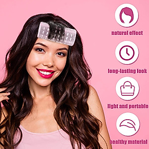 WILLBOND 4 Pcs Long Hair Rollers for Bangs Aluminum Core Curlers Thermal Self Grip Roller for Long and Medium Hair Women Hairstyle(4.7 x 2 Inch,Rose Red, Light Pink, Purple, Black)