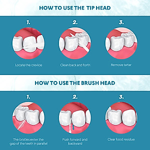 Healifty 200pcs Plastic Toothpicks Double-Ended Toothpicks Brush Teeth Sticks Teeth Cleaning Tool Portable Oral Care Tooth Picks