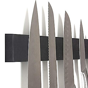 Magnetic Knife Rack - Black Rubber (Pack of 1)