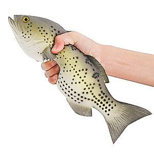 ZENFUN Set of 4 Fake Fish, 11 in Rubber Fishes Plastic Lifelike Sea Fish Set, Pretend Realistic Fake Fishes for Photography Props, Party Display, Kitchen Decor