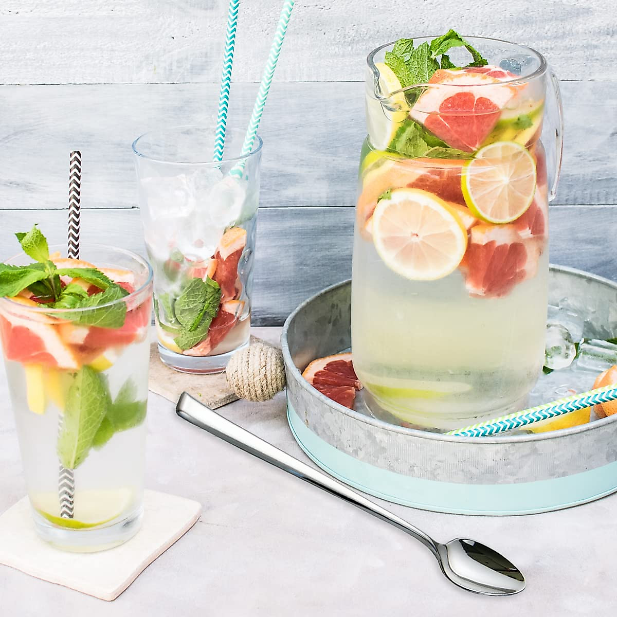 HISSF Iced Tea Spoons, Mixing Spoons,18/10 Stainless Steel Stirring Spoons, set of 6 Pieces-7.9 Inch