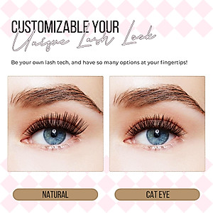 LASHVIEW Lash-Extension-Clusters 448pcs D Curl Lash Clusters Natural Look Cluster Lashes Extensions Super Thin Band & Soft Lashes Reusable 9-16mm MIX (56D+30D+40D)
