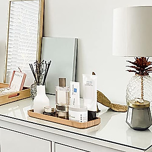 Bamboo Vanity Tray, Bathroom Counter Tray, Bamboo Tray for Bathroom and Home Decor, 11.8L x 6.1W x 0.9H inches