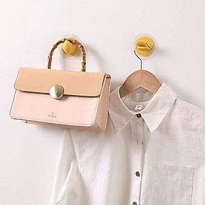 Cabilock Decorative Wall Hooks Yellow Mouth Tail Wall Hanger 4pcs Cartoon Animal Hooks for Hanging Bag Keys Towels Coat Hat Kitchen Bathroom Supplies