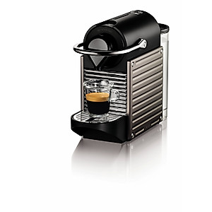 Nespresso Pixie Espresso Maker, 24oz Electric Titan (Discontinued Model)